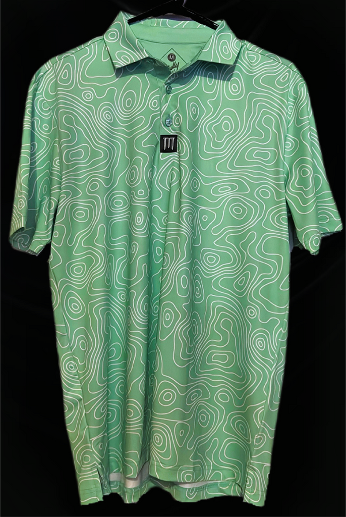 Seafoam Topographic Polo – MULLY GOLF